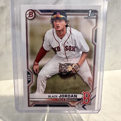 Blaze Jordan 1st Bowman Prospect Card Rookie RC Boston Red Sox 2021 ...