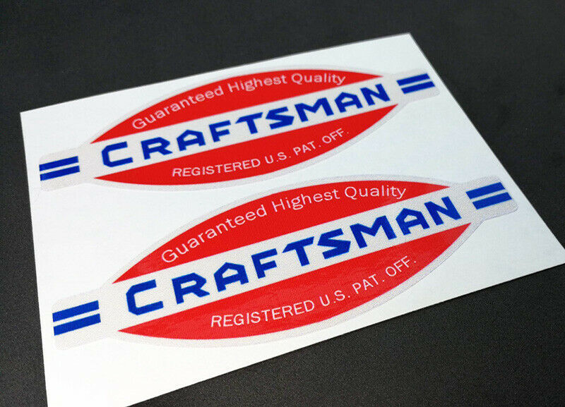 CRAFTSMAN TOOLS Vintage Style DECALS, 4.25" Vinyl STICKERS x 2 | eBay