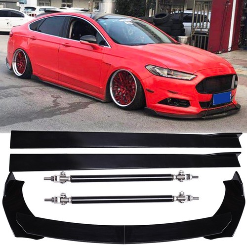 Front Bumper Lip Spoiler Splitter/Strut Rod/Side Skirt For Ford Fusion ...