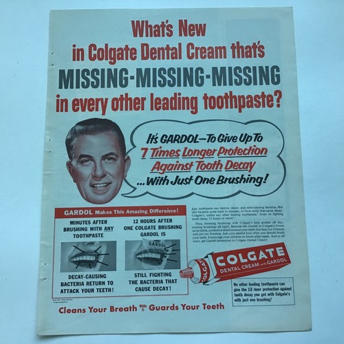 Colgate Dental Cream VINTAGE PRINT AD 1956 McCalls Murine Eye Drops Ad ...