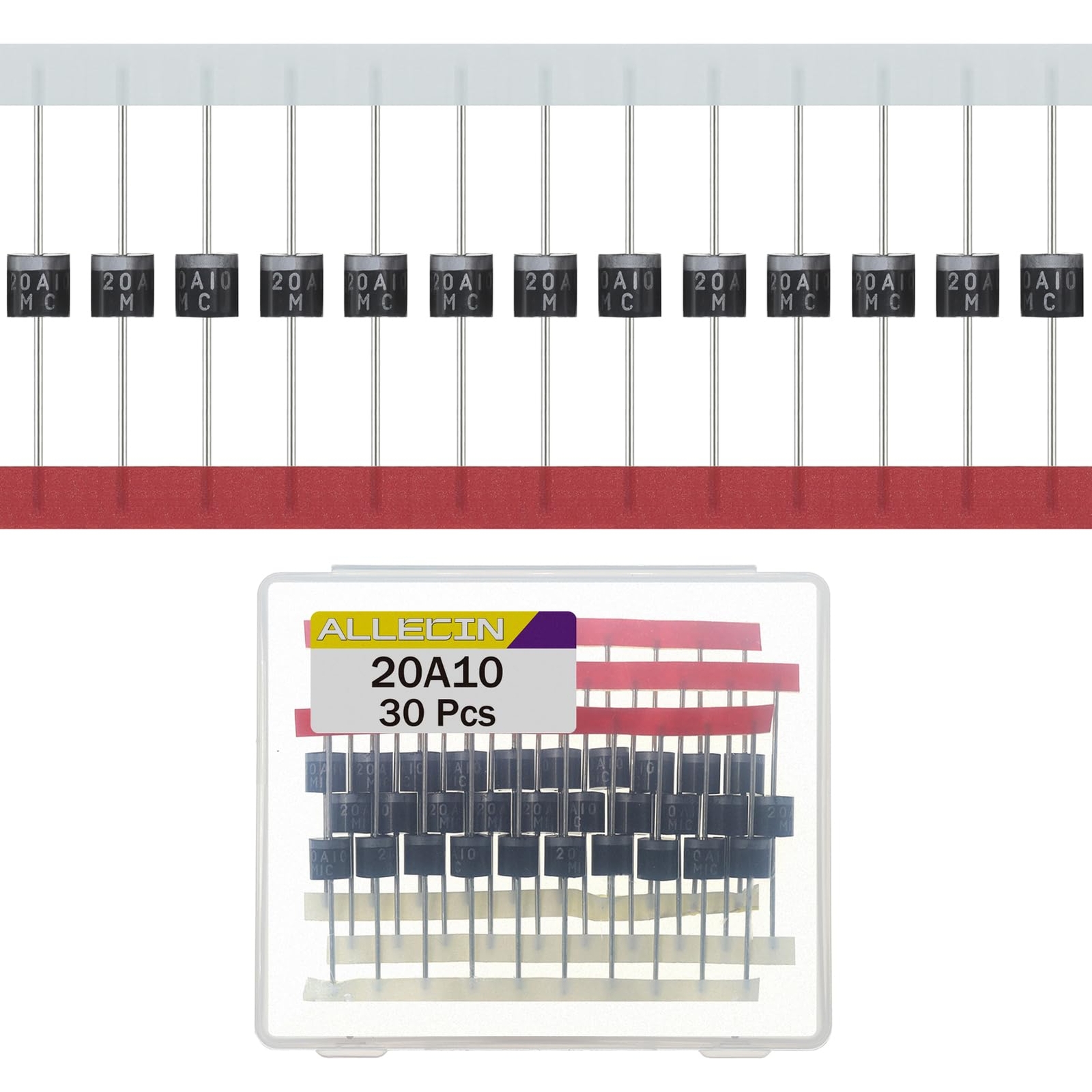 30Pcs 20A10 Rectifier Diode 20A 1000V Schottky Axial Doorbell Diodes 20 ...