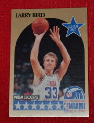 Larry Bird NBA Hoops #2 1990 All-Star Card ERROR CARD “o” Rare Legend ...