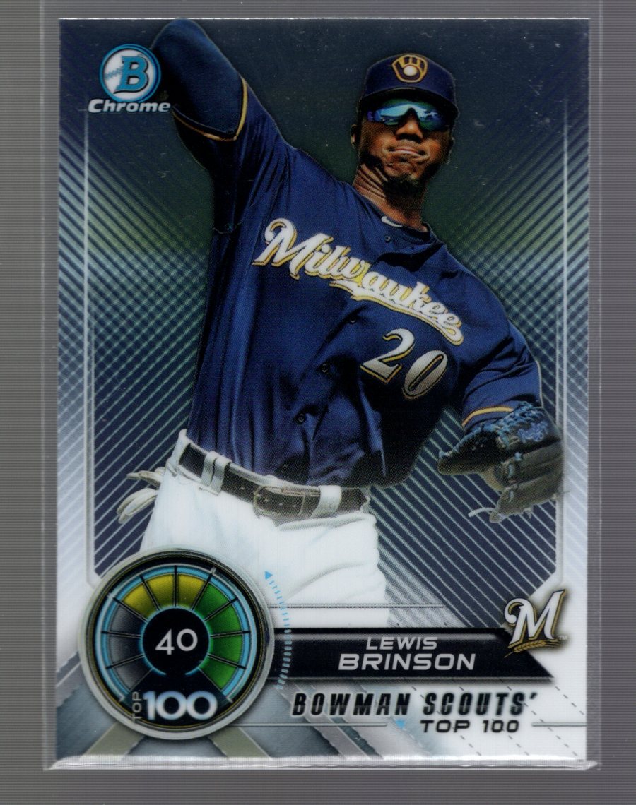 2018 Bowman #BTP-40 Lewis Brinson Bowman Scouts' Top 100 | eBay