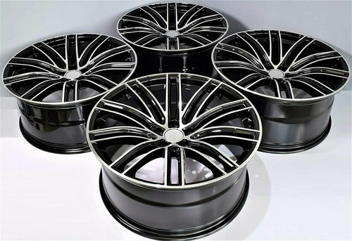 22" Wheels For Porsche Panamera 22x10 / 22x11 Black 5x130 Staggered ...
