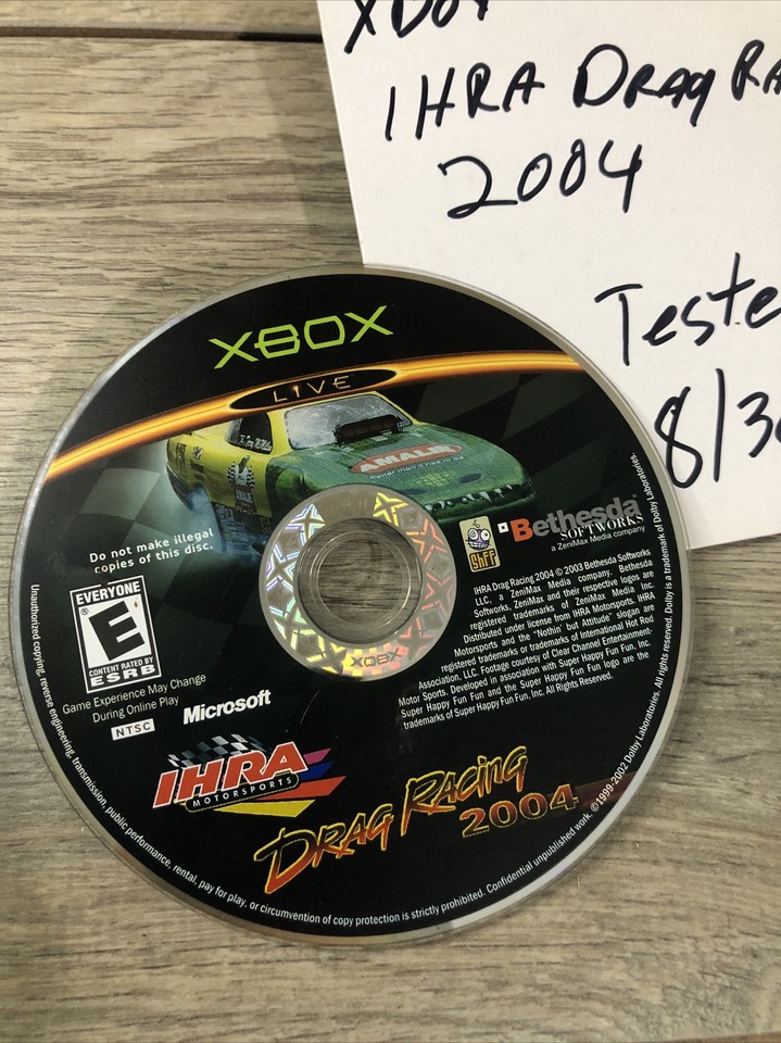 IHRA Drag Racing 2004 (Microsoft Xbox, 2004) Disk Game Only 93155123304 ...