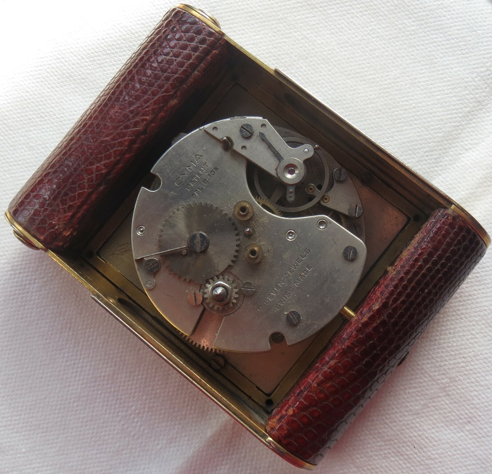 Cyma alarm travel clock cal. R.10a 86 x 60 x 27 mm. aside | eBay