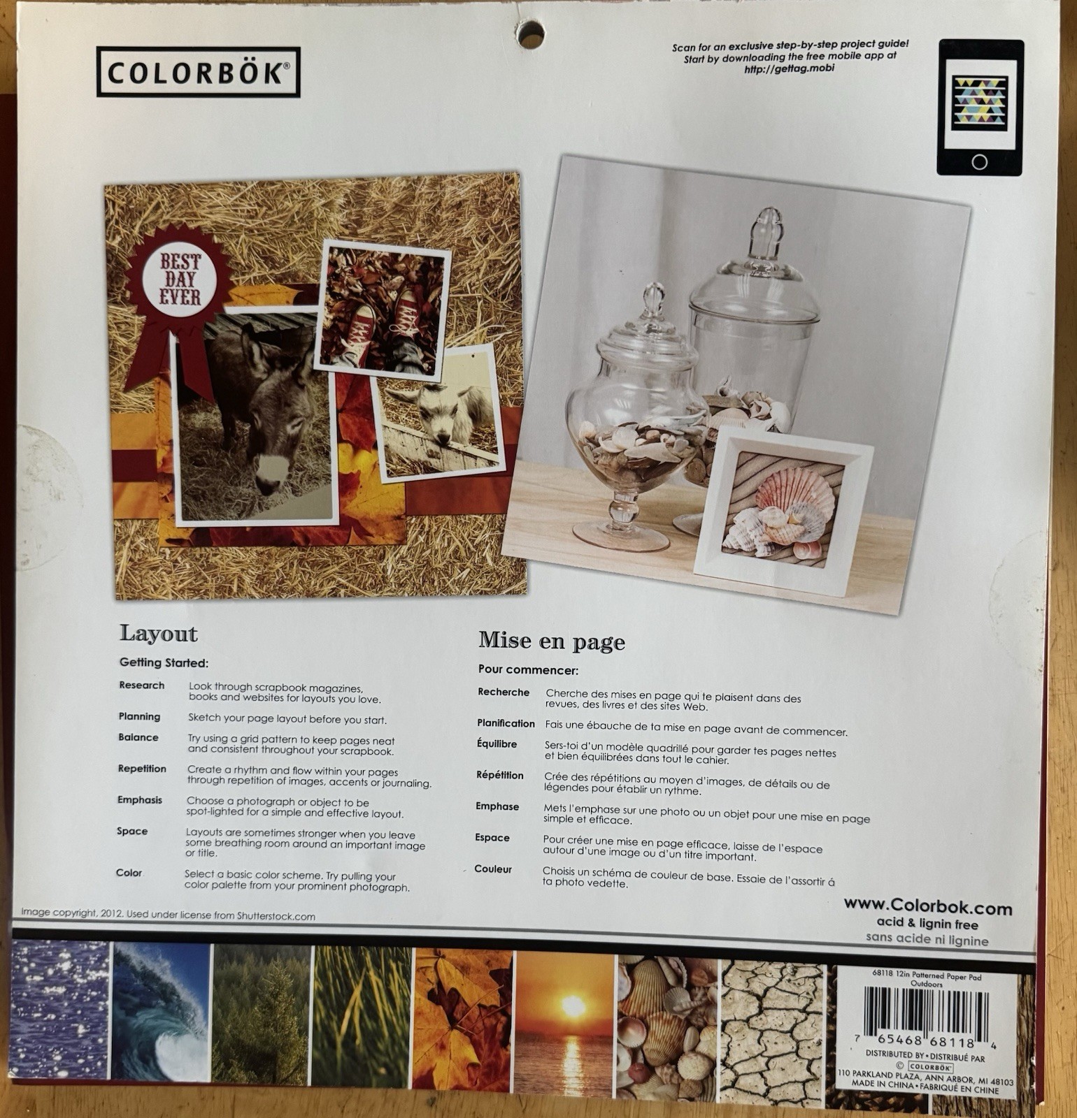 Colorbok DESIGNER Paper Outdoors 12in by 12in Scrapbook for sale online ...