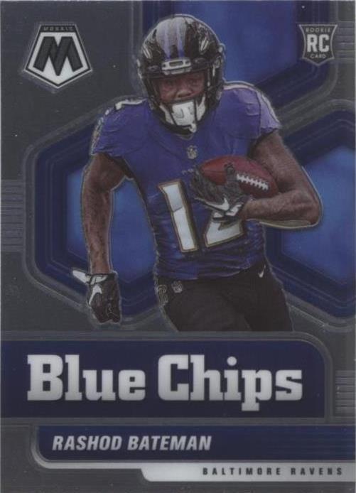 2021 Panini Mosaic - Blue Chips Rashod Bateman #9 (RC) for sale online ...