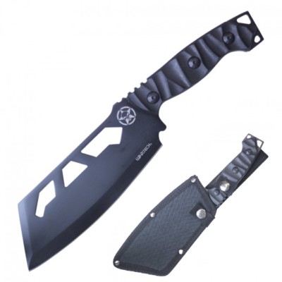 Tactical Knife | Wartech 10.5" Overall Black Full Tang Military Combat ...