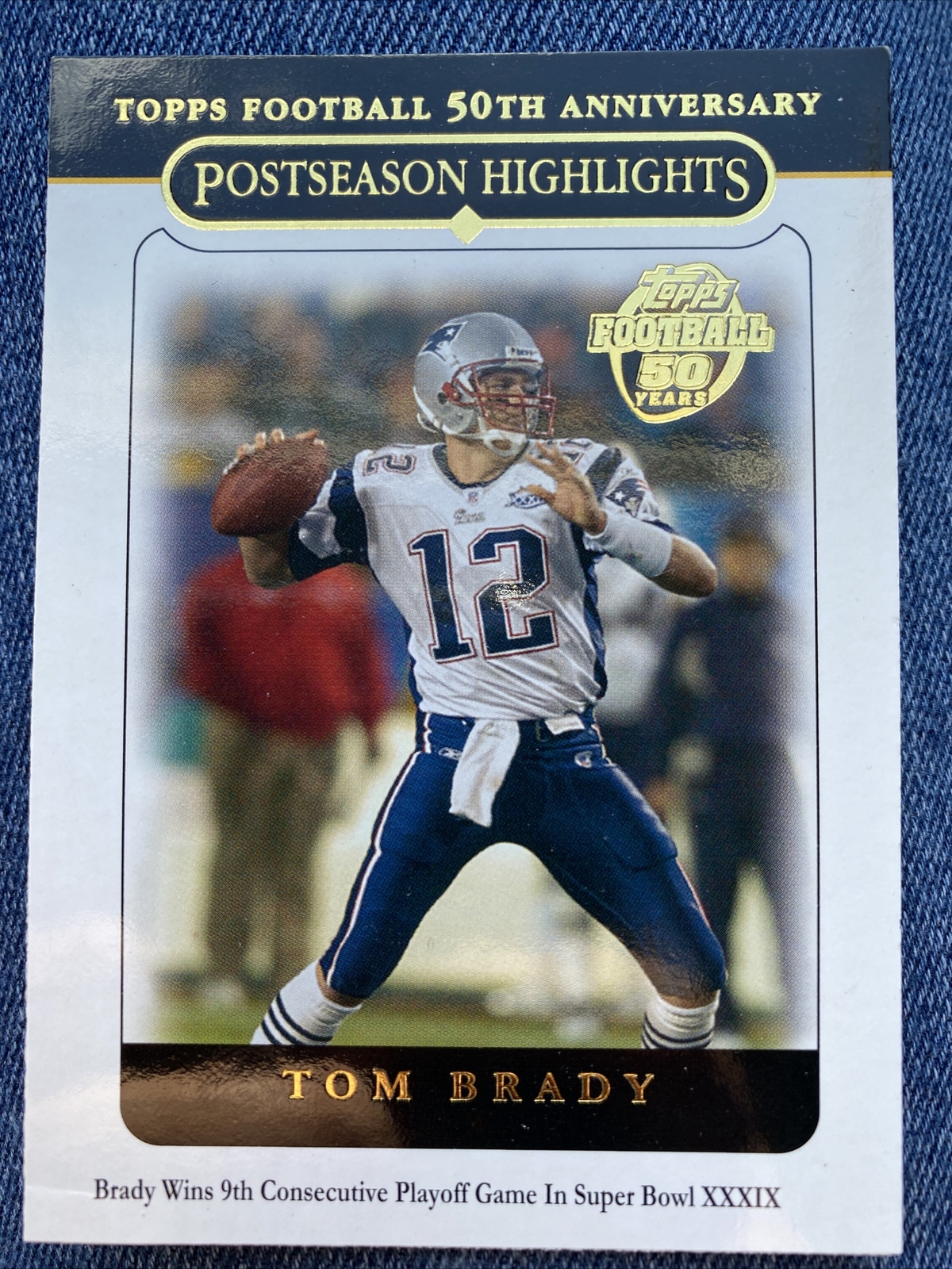 2005 Topps Tom Brady Post Season Highlights 50th Anniversary #360 | eBay