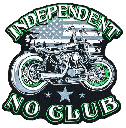 Patches Sew & Iron On Clothing Jackets Coat Motorcycle INDEPENDENT NO ...