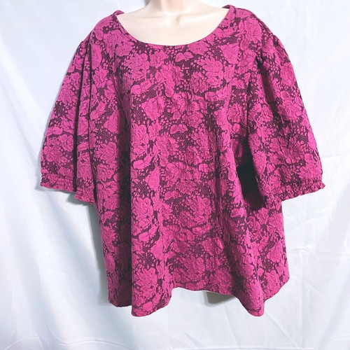 Cato Purple Lace Floral Top Size 26/28W | eBay