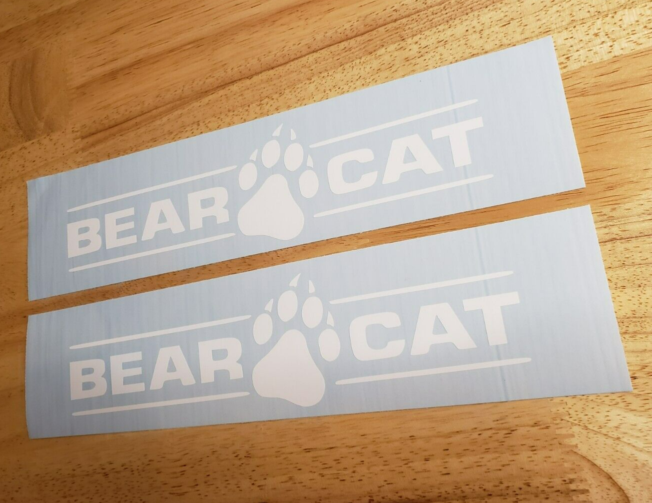 bearcat bear cat wood chipper Decals stickers 18" white (2) | eBay