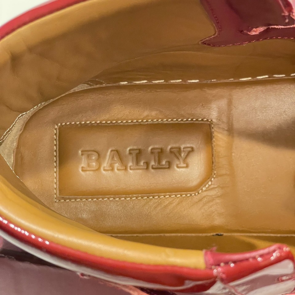 Bally Herick Red Patent Leather Hi Top Sneakers Size US 9.5D Uk8.5 Eu ...