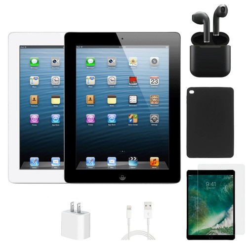 Apple iPad 4 A1459 (WiFi + Cellular CDMA Unlocked) 16GB Black Bundle ...