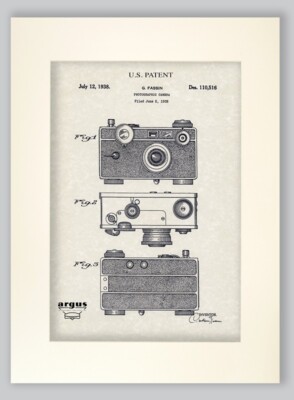 US Patent Drawings for Argus "Brick" Camera Photography Print | eBay