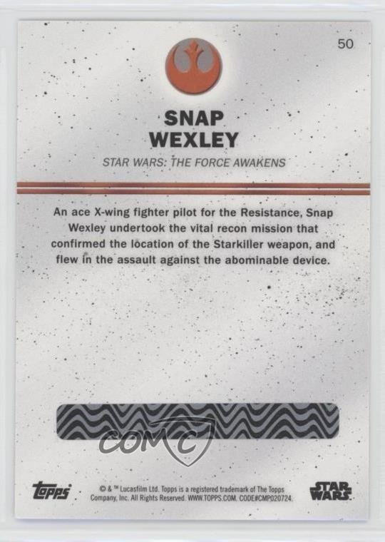 2016 Topps Star Wars Card Trader Physical Cards Red Snap Wexley #50 d8k ...