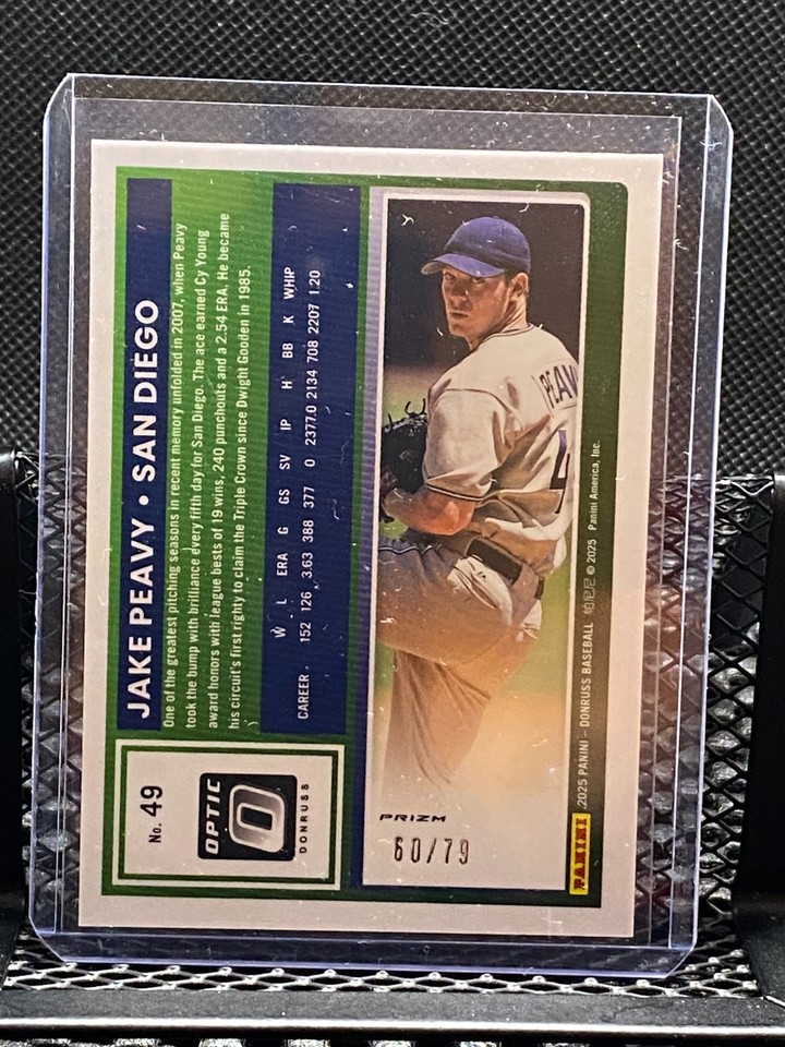 Jake Peavy 2025 Donruss Optic Pink Velocity #60/79 - Padres | eBay