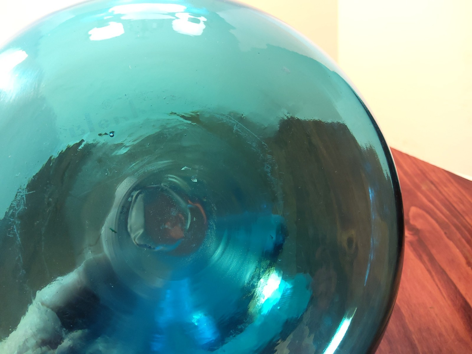 Vintage Blenko Wayne Husted Blue Decanter Genie Bottle 24" 5815 SEE DESCRIPTION | eBay