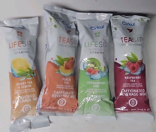 Cirkul LifeSip Kiwi Strawberry +3 Tea Flavors Peach Raspberry Swt Lemon ...