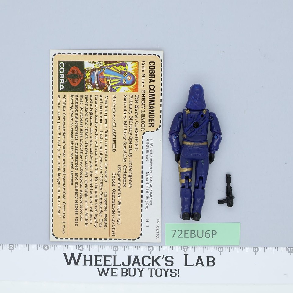 Cobra Commander V2 RED CARD BACK 100% Complete G.I. Joe 1984 Hasbro ...