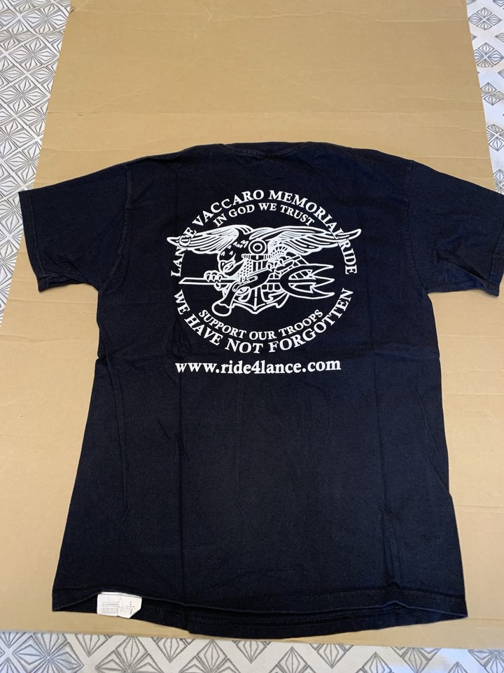 Navy Seal Shirt Memorial Lance Vaccaro Medium Black DEVGRU SEAL NSW | eBay