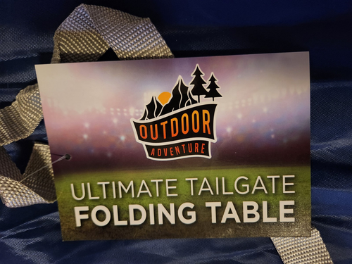 Outdoor Adventure Ultimate Tailgate Folding Table w/ Cupholders & Carry ...