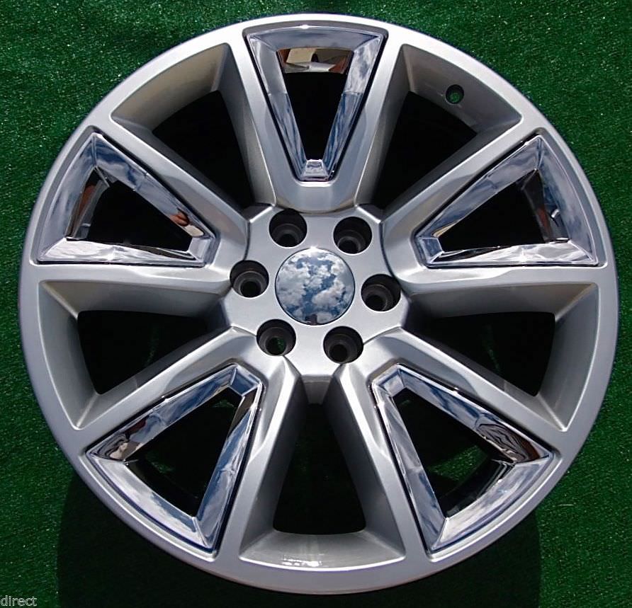 OEM Factory Chevrolet Tahoe Suburban Silverado Polish Wheel CENTER CAP ...