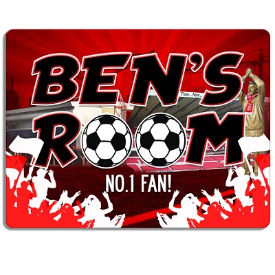 Personalised Nottingham Door Sign Boys Football Bedroom Plaque Kids ...