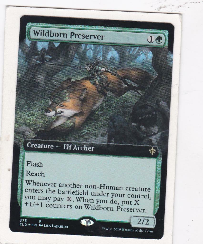 Magic: MTG: Throne of Eldraine: Foil: Wildborn Preserver (Extended Art ...