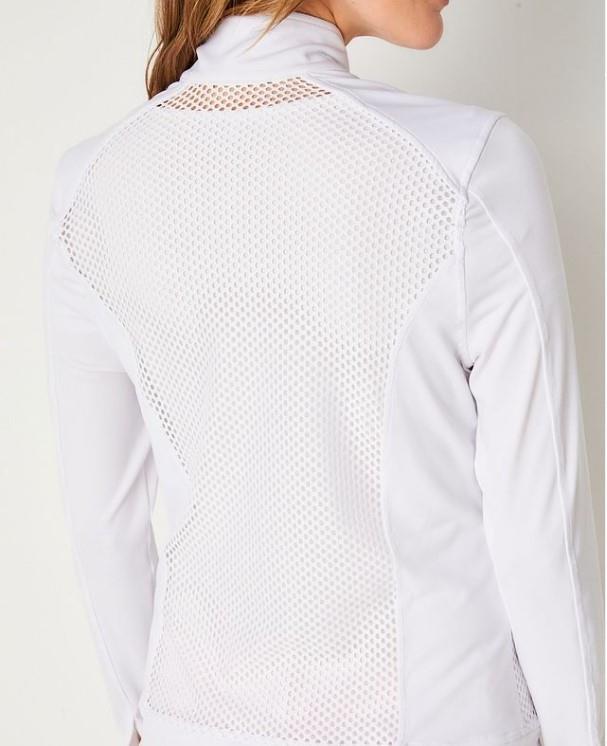 Anatomie White Shana Dot Mesh Jacket Size Medium - Gem