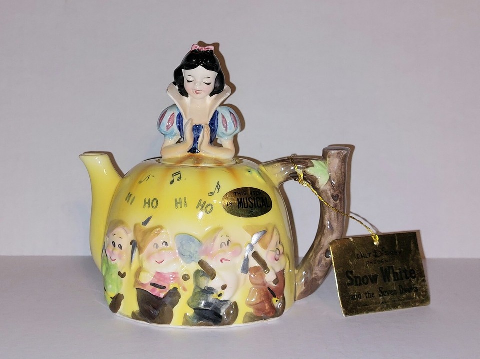 Snow White teapot music box Disney productions Enesco functional | eBay