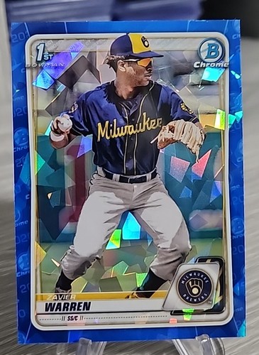 Zavier Warren 2020 Bowman Chrome Sapphire #BD-97 Milwaukee Brewers | eBay