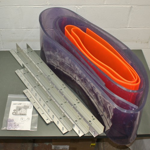 TMI Industrial PVC Strip Door 999-00018, 8' x 10' Opening, Clear/Orange ...