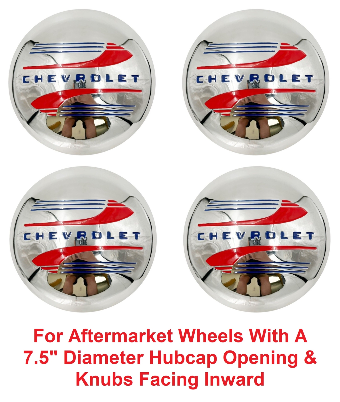 (Set/4) Hubcaps For 1941-1948 Chevy Car / Truck w/ 7.5" Dia Hubcap ...