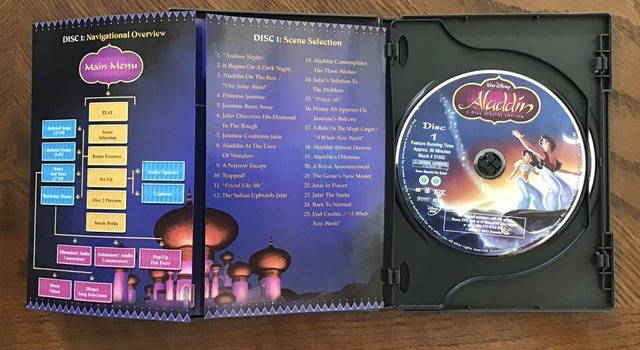 Disney’s Aladdin 2-Disc Special Edition Platinum Edition DVD Robin ...