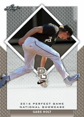 GABE HOLT 2016 LEAF "PERFECT GAME" SHOWCASE NIKE ALL-AMERICAN ROOKIE ...