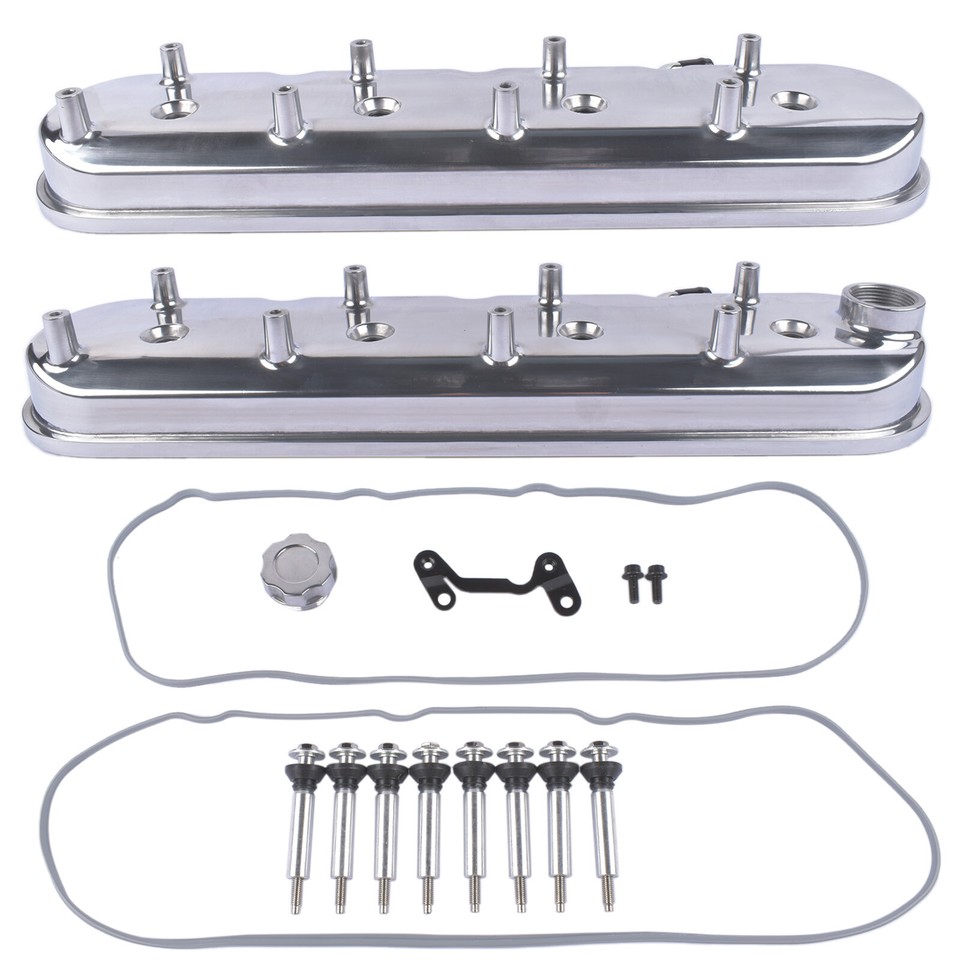 For GM LS Cast Aluminum Tall Valve Covers & Coil Mounts LS1 LS2 LS3 5.3 ...