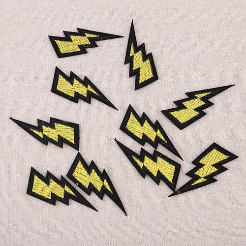 10pcs Flash Patches Craft Sewing Decor Embroidered Iron On Applique ...