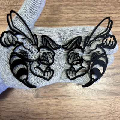 Hornet Badges Emblem BEE SWOLE, (2) BADGES, Fender Angry Agressive | eBay