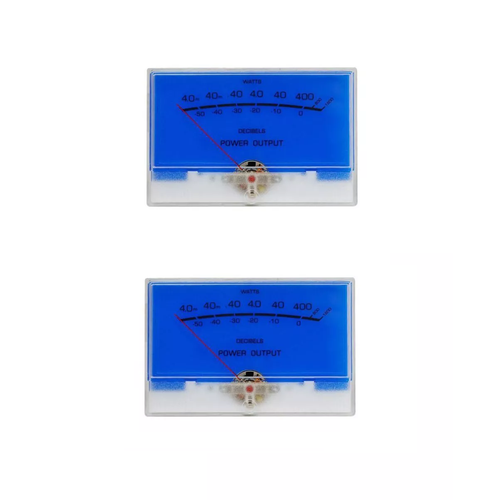 2pcs Big Size Blue VU Meter McIntosh Classic Header DB Level Amplifier ...
