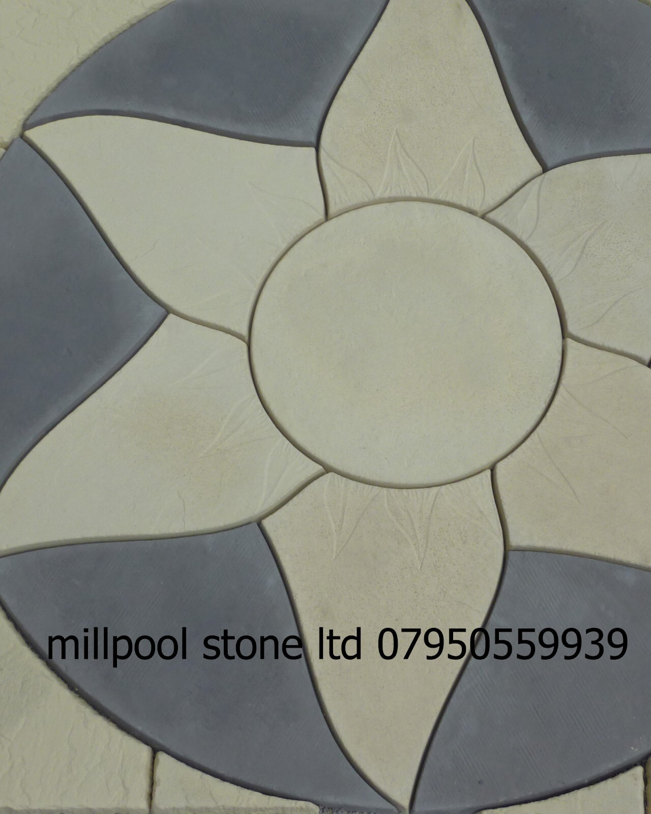 2.56M BABY AZTEC SUN CIRCLE PAVING PATIO SLAB STONE (DELIVERY ...