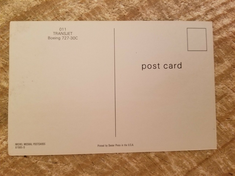 TRANSJET BOEING 727-30C.VTG AIRCRAFT POSTCARD*P30 | eBay