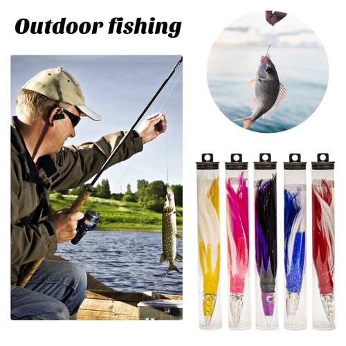 Vibrant Colored Fishing Bait Pvc Chicken Feathers Realistic Octopus ...