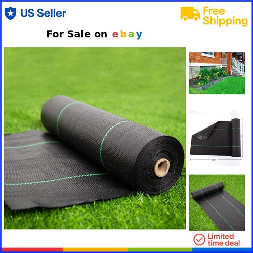 Weed Barrier Landscape Fabric Heavy Duty 3.2OZ Ground Cover Garden Bed ...