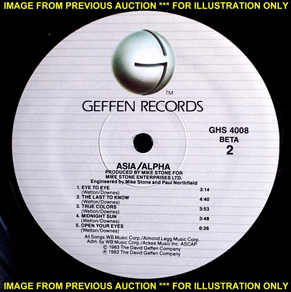 ASIA (STEVE HOWE/CARL PALMER/JOHN WETTON)~ALPHA/2d ALBUM~RARE SEALED ...