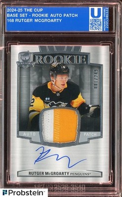 2024-25 UD The Cup Hockey Rutger McGroarty RPA RC Patch AUTO /249 TA ...