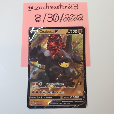 Coalossal V 098/185 - Vivid Voltage - Ultra Rare Pokemon Card - NM (PB3 ...