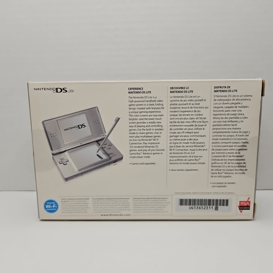 Nintendo DS Lite Launch Edition Silver Handheld System for sale online ...