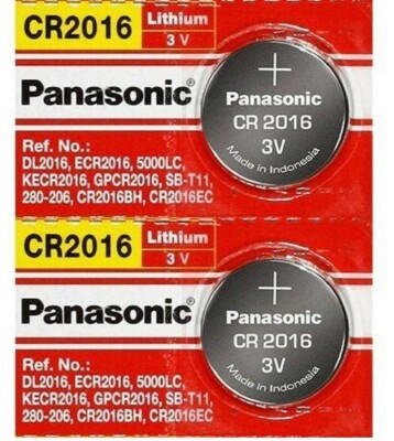 2 x PANASONIC CR 2016 CR2016 CR 2016 LITHIUM COIN CELL Button Battery ...